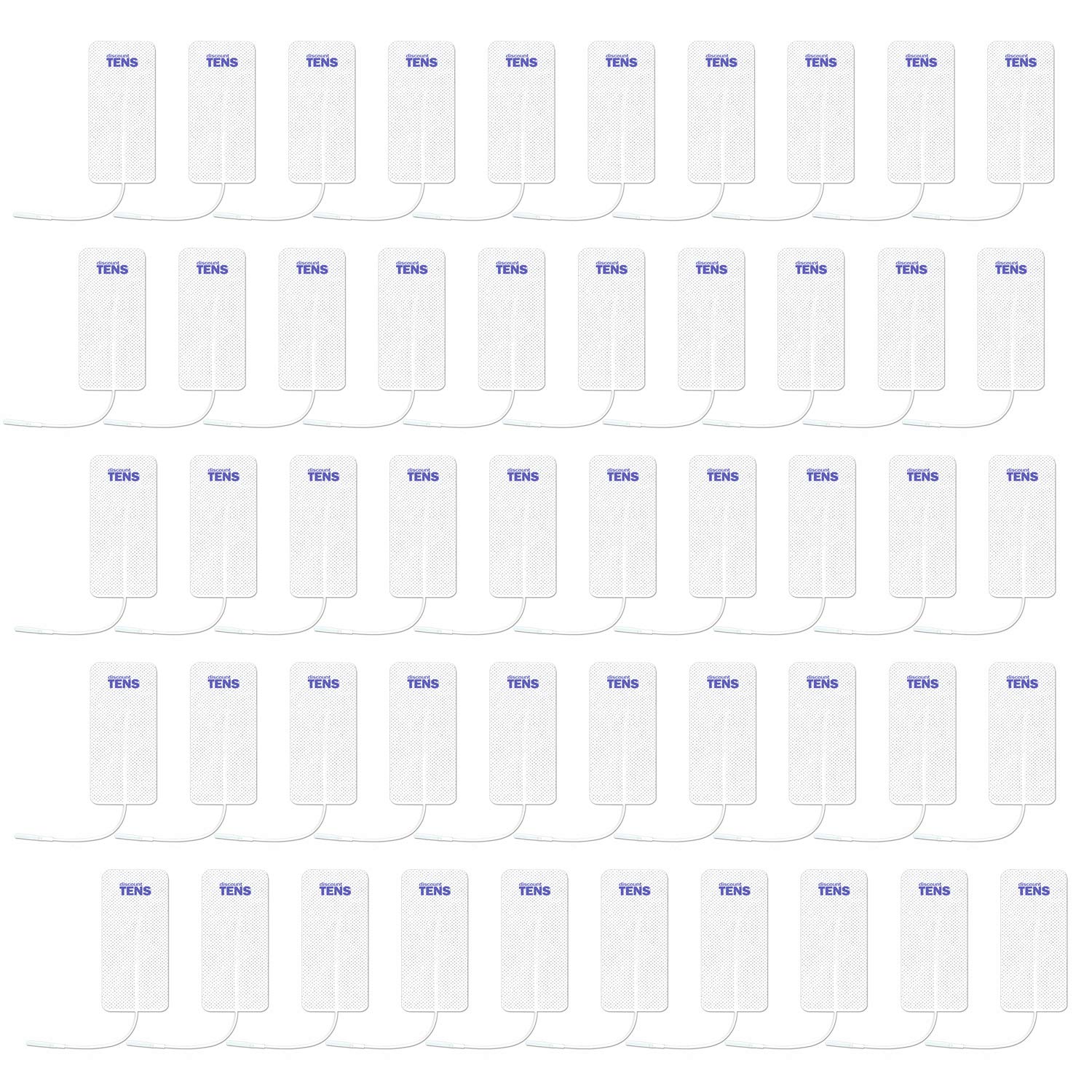TENS Electrodes, Value Wired Replacement Pads for TENS Units, 40 TENS Unit Electrodes (2in x 4in, 40 Pack) Discount TENS Brand