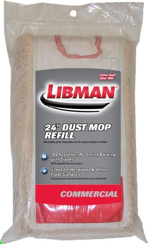 Libman 923 Commercial Dust Mop with Easy-Change Zipper Opening