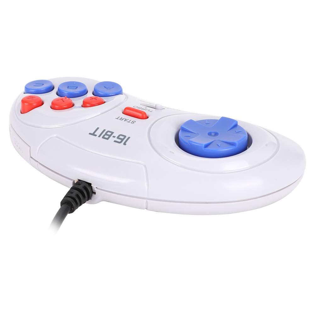 Gamepad, Lightweight White Sturdy Game Console with Comfortable Hand Feeling for Sega