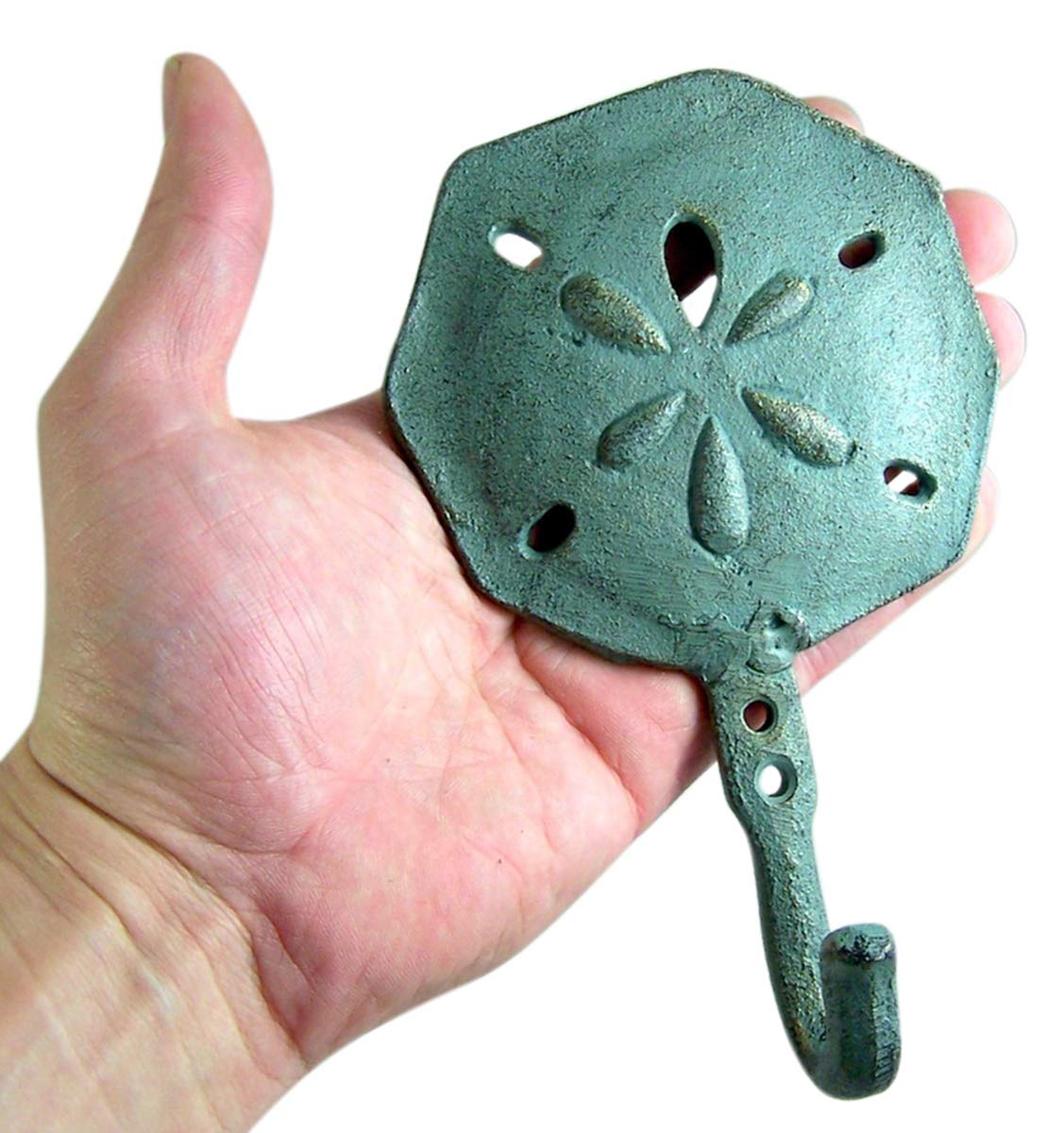 Sand Dollar Cast Iron Wall Hook 6 1/2 Inch (Set of 3)