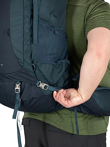 Osprey Volt 65L Men's Backpacking Backpack, Mamba Black, One Size, Extended Fit