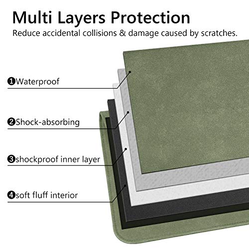 TOWOOZ MacBook Air M2 Sleeve Waterproof Thin Laptop Sleeve Case Compatible with 2022 M2 Chip MacBook Air 13.6 Inch A2681 / MacBook Air 13-13.6 Inch/MacBook Pro 13-14 Inch, with Accessory Pouch