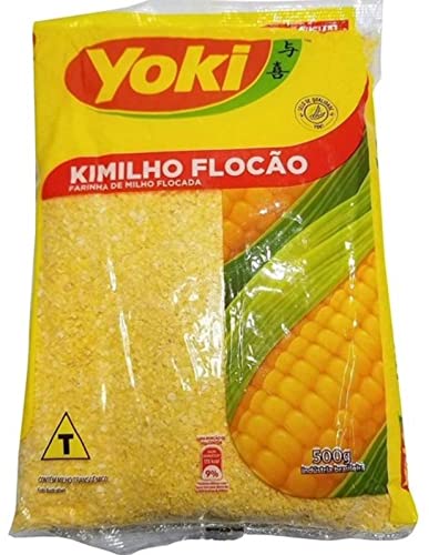 MAGFLERUM Pre-Cooked Flaked Corn Flour - 17.64 Oz (Pack of 2) | Farinha de Milho em Flocos Pré-Cozida - 500g_AB