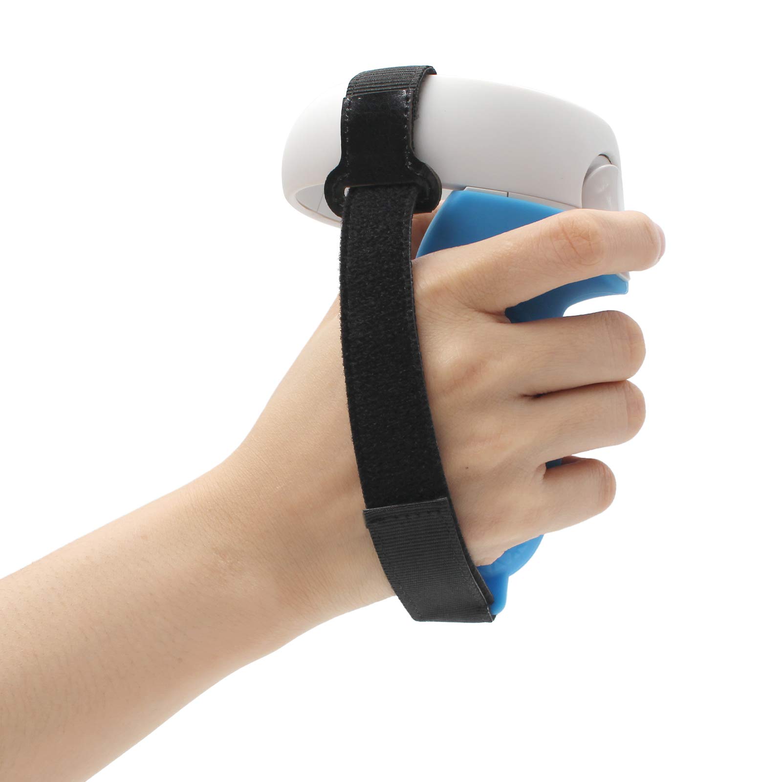 HIJIAO Knuckle Strap & Controller Grip Skin for Oculus Quest 2 (Blue)