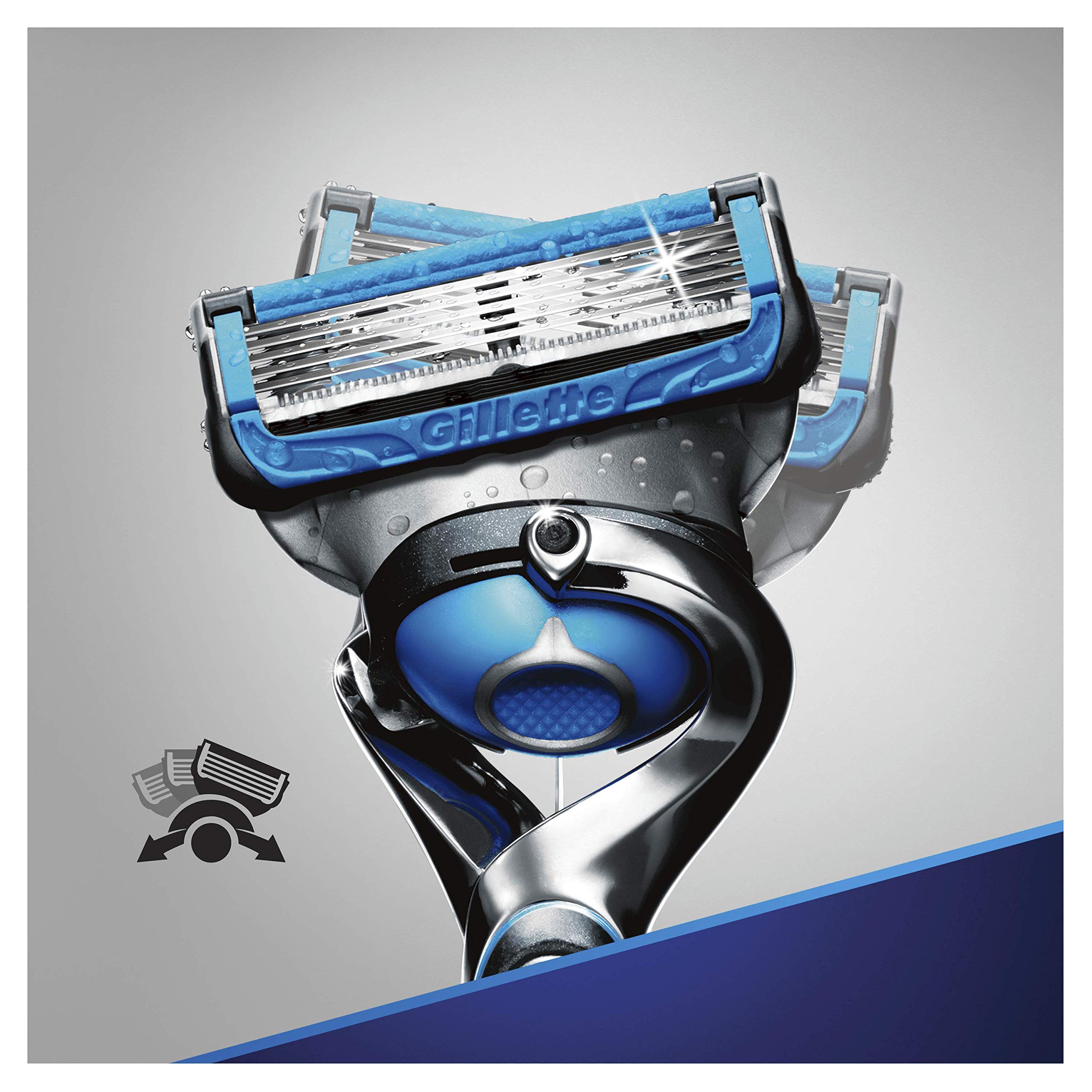 Gillette Fusion5 Proshield Chill Razor for Men + 7 Refill Blades with Precision Trimmer