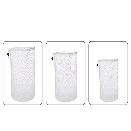 Qiningxia Thickened fine Lines with Drawstring Laundry Bag Clothing wash Bag Fine mesh Underwear ive Bra mesh Bag, White