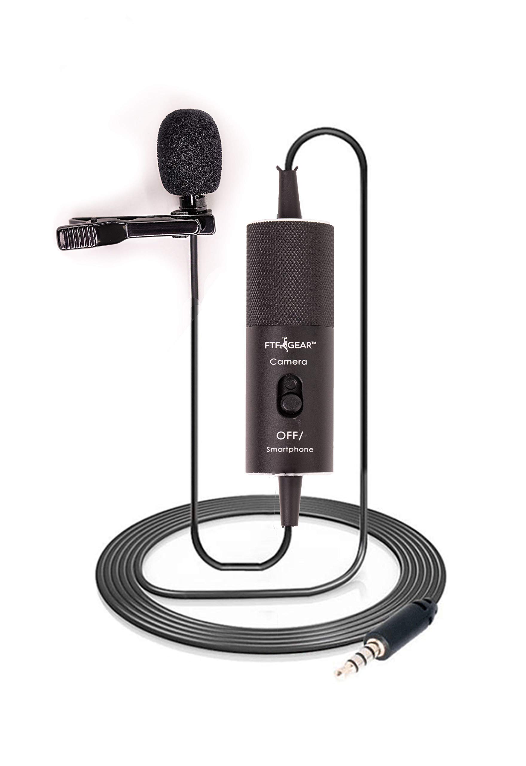 FTF GEAR Lavalier Lapel Mic with Omnidirectional Condenser and Power Pack, Lav Microphone for Beginner to Professionals.