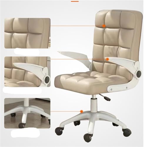 LNYHLXS Leather Armrests Adjustable Office Chairs Computer Chairs Household Backrests Swivel Chairs