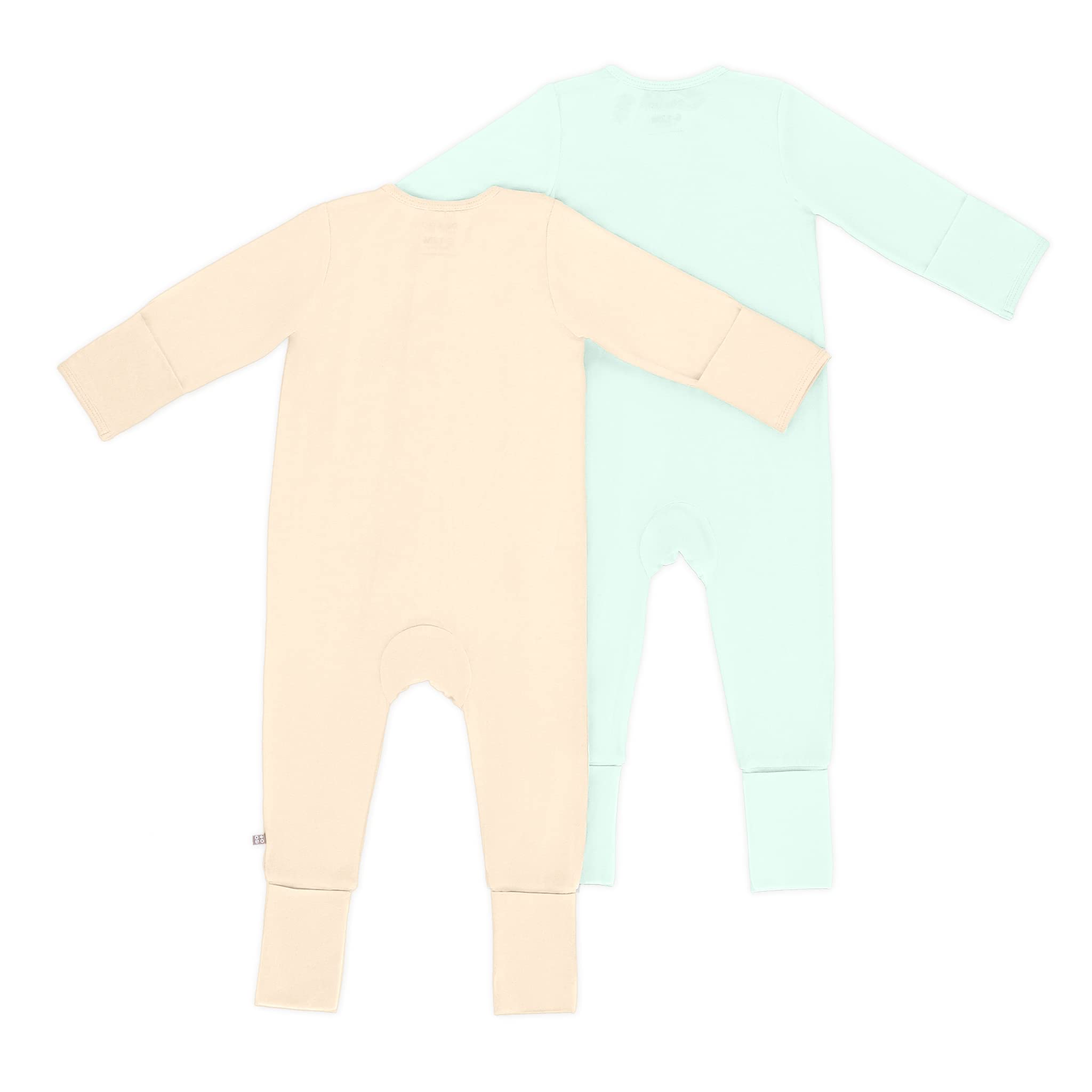 OETEO Baby Jumpsuits Zipper Rompers - Viscose made from Bamboo Footies Sleepers Pack (Tutti Frutti, 3-6 Months)