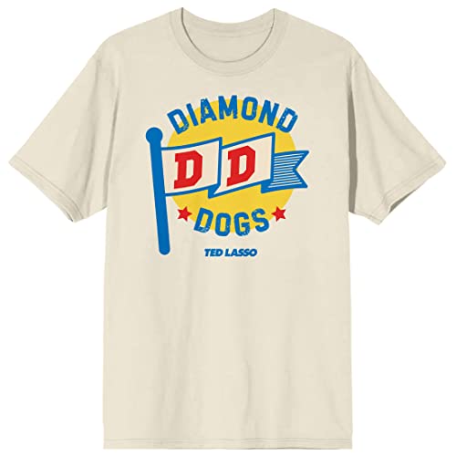 Ted Lasso Diamond Dogs Flag Men's Natural Graphic Tee-XL
