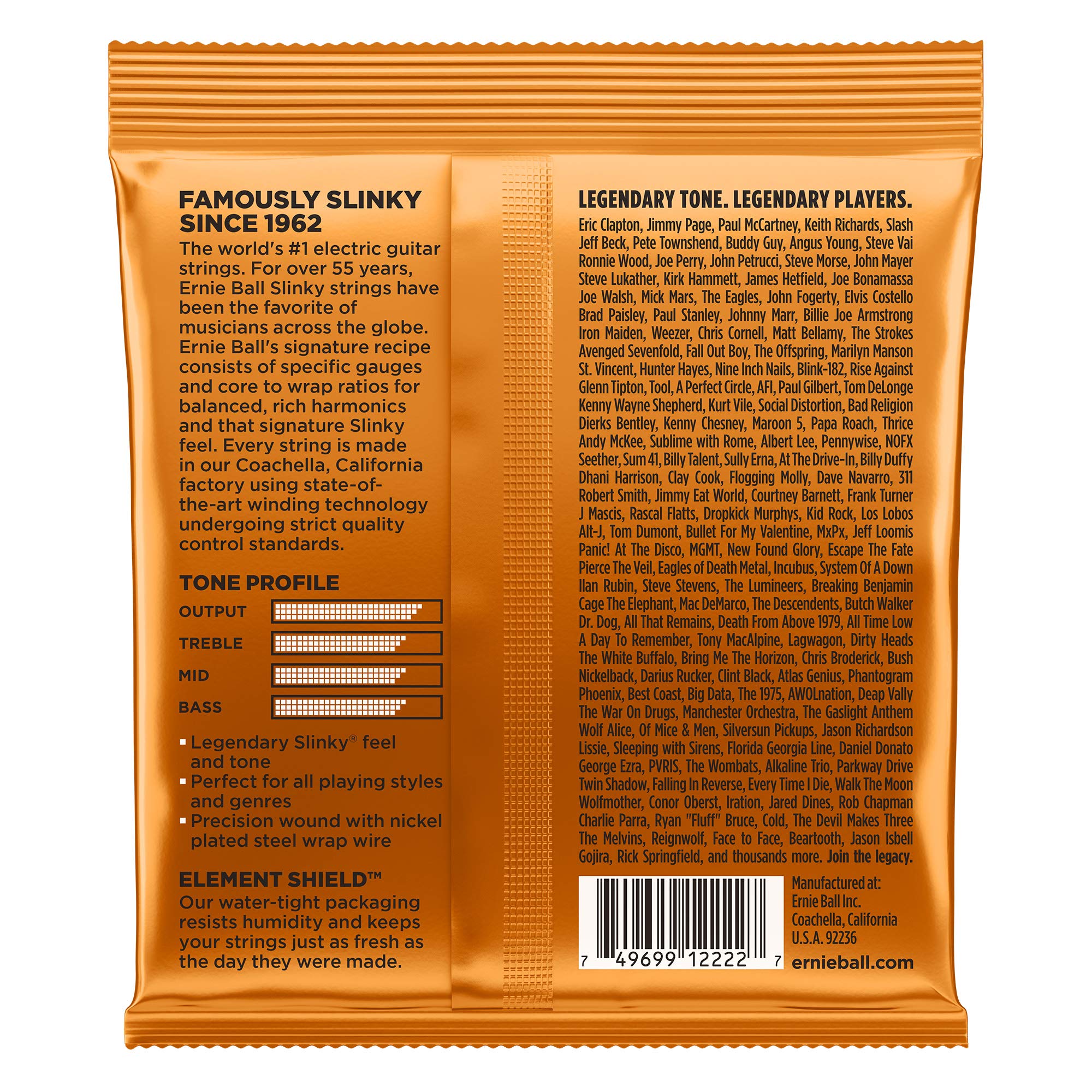 Ernie Ball Hybrid Slinky Electric Guitar Strings, Nickel Wound, Lot/12, P02222