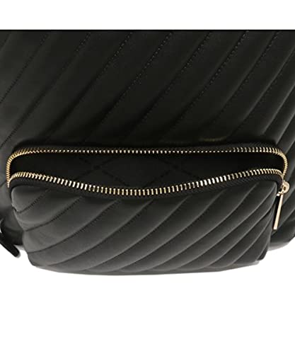 Michael Kors Erin Medium Quilted Women's Backpack (Black / Gold)