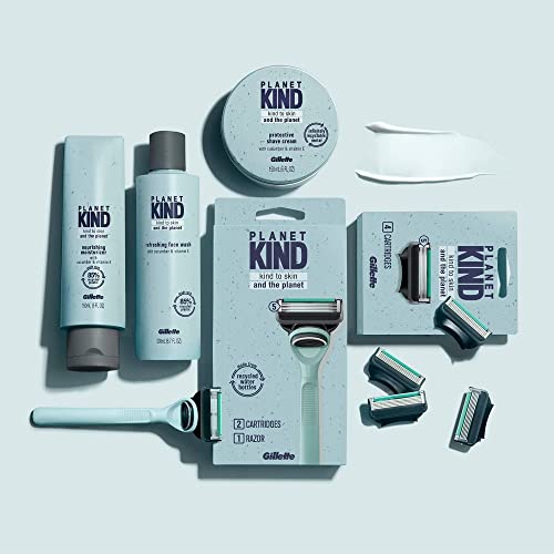 Gillette Planet Kind 5-Blade Razor Kit 1 Handle + 2 Cartridges