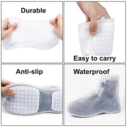 MagicDesign Upgraded Waterproof Silicone Non-Slip Shoe Covers for Rainy Days β Lightweight and Reusable Waterproof Overshoes β Easy to Carry and Practical β Ideal for Multiple Scenarios