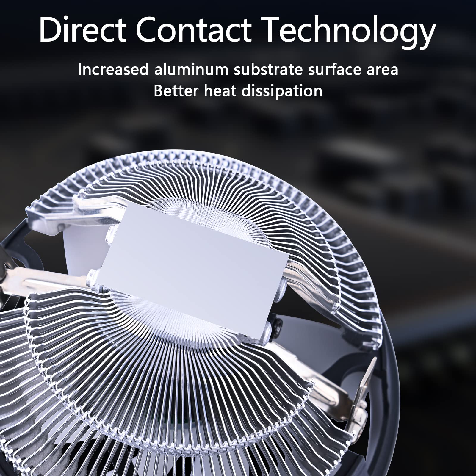 DS 1500RPM CPU Cooler 120MM Aluminum Extrusion FIN CPU Cooling Fan for Computer Case, LED Fan Junior Players, Entry-Level use for Intel LGA 1155 1151 775 1366 (Fixed RGB, 2ND, C Series)