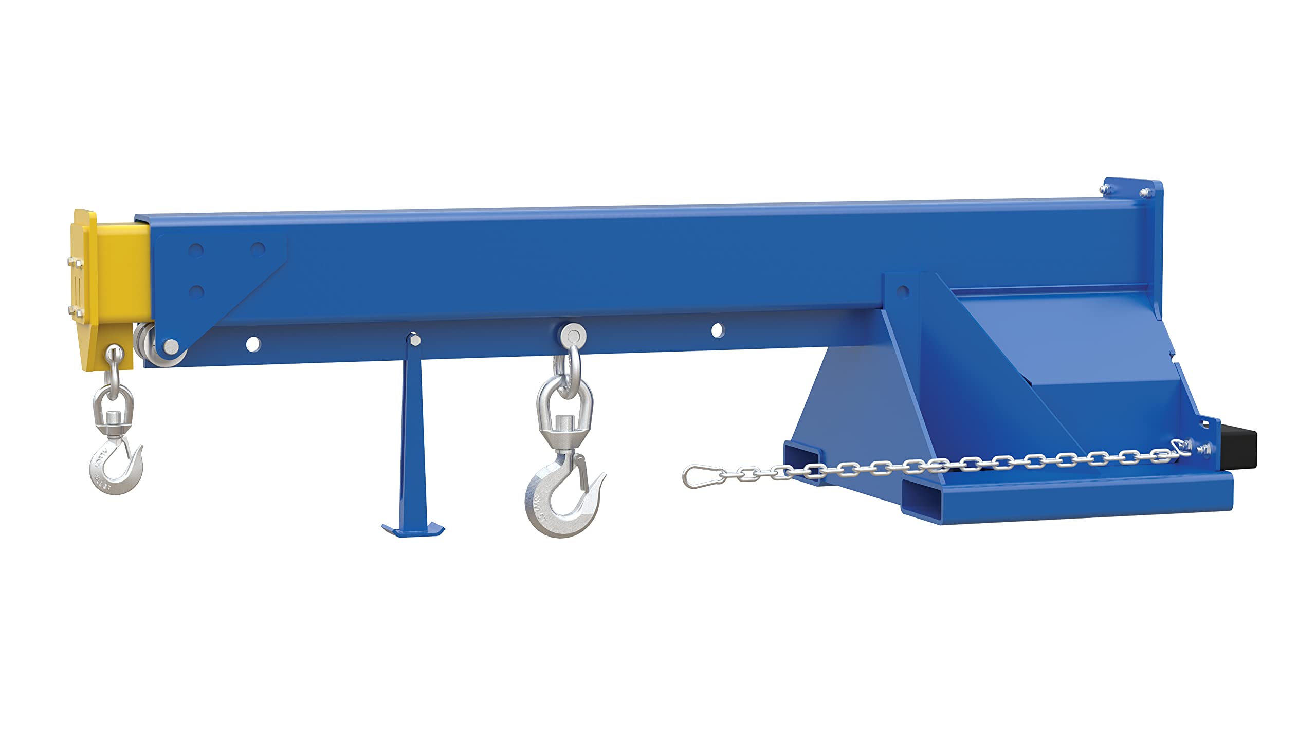 Vestil LM-1T-8-24-HBE-DC Steel Hydraulic Telescoping Boom 12 Volt DC 24 in. Fork Pocket Center 8,000 Lb. Capacity