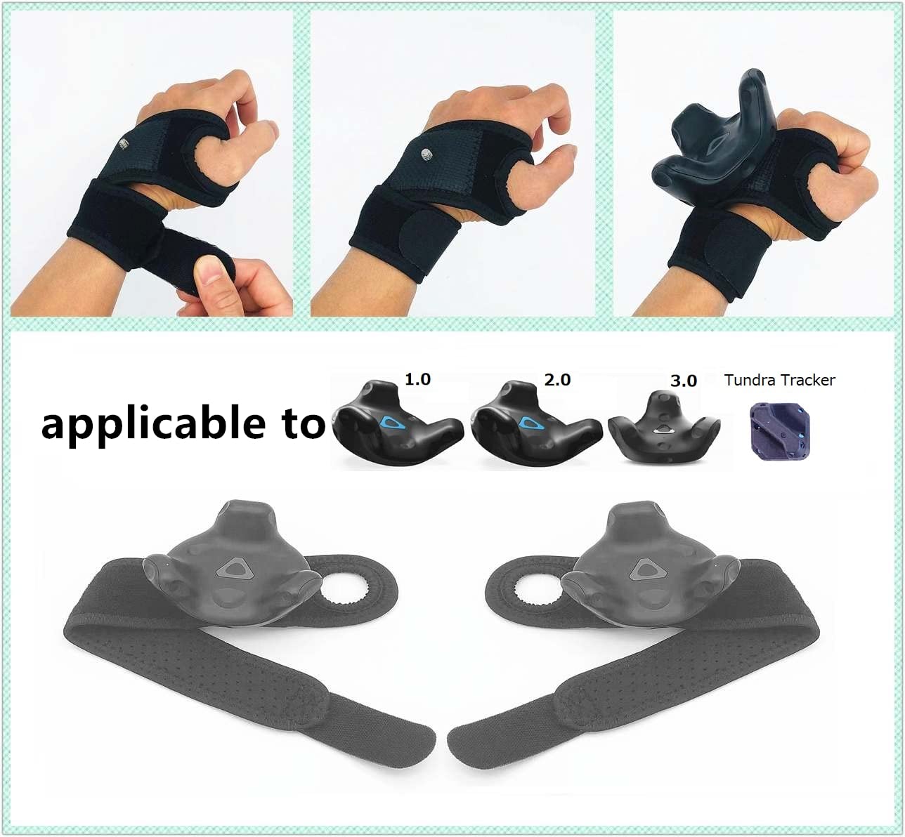 JADERY Vive Tracker Straps vr Full Body Tracking Tundra Tracker Belt 2 in 1(Palm)