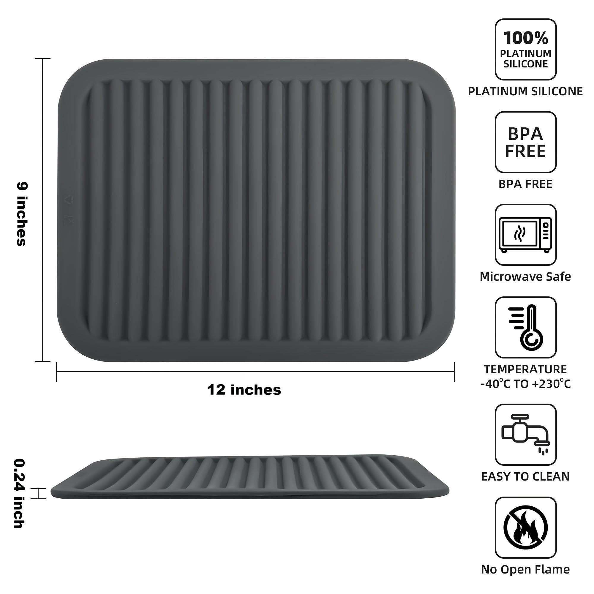 IFFMYJB Silicone Trivets Mats, Silicone Hot Pads for Pot Holder, Square Trivets for Hot Dishes, Pots and Pans, Multi Purpose Hot Pads for Kitchen Counter, Non Slip Heat Resistant Mats Set 4 Blue
