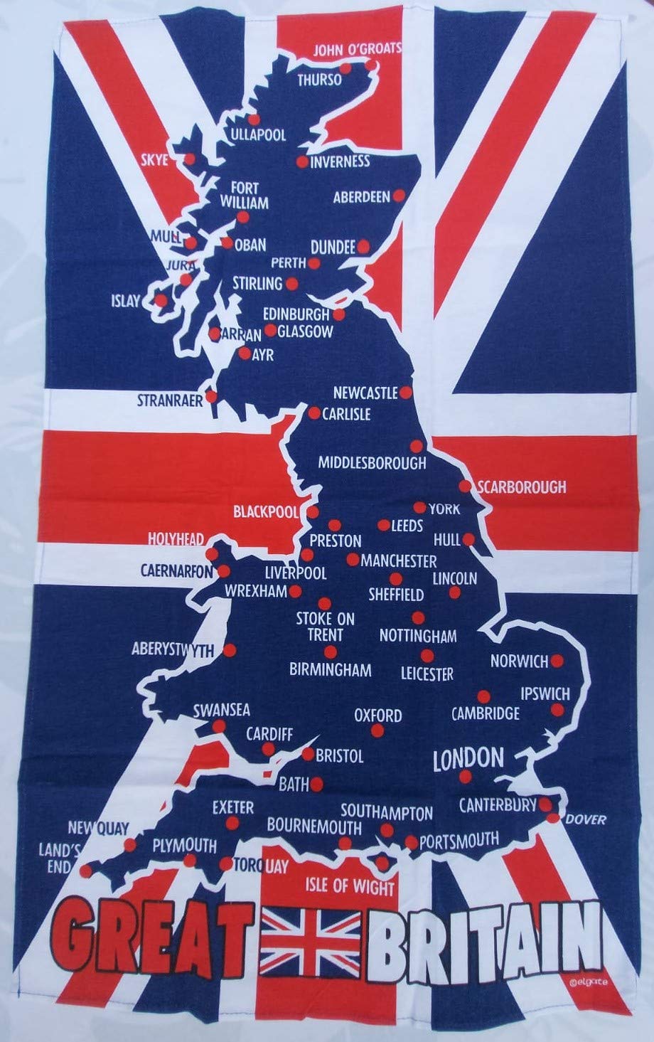 Great Britain Union Jack Tea Towel by Great Britain Tea Towel