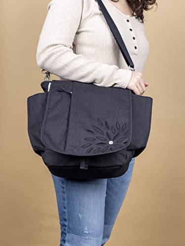 HAIKU To Go Convertible 2.0 Crossbody and Backpack Messenger-Style Travel Bag with Adjustable Shoulder Straps, Dual Pockets, Midnight