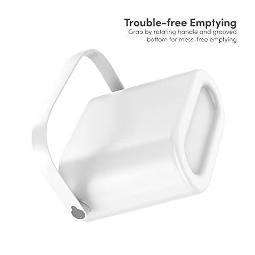 QUALIAZERO Multi-Purpose Countertop Compost Bin | 4L / 1 Gal ABS Plastic Slim Shape | Trash Can with Gray Lid | (4L / 1 Gal, Gray)