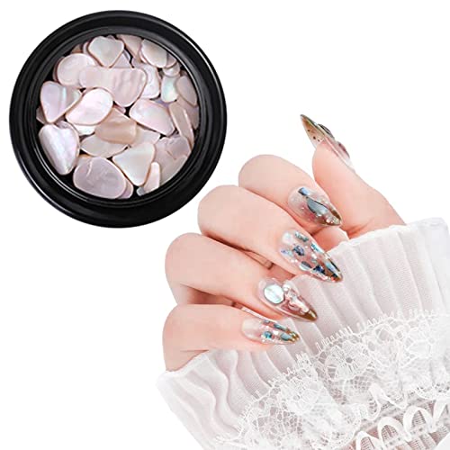 IFOTIME Nail Shell Piece Net Red Jewelry Japanese Shell Stone Mixed Ultra Thin Abalone Piece Japanese DIY Nail Decoration Set Little Rhinestones for Makeup (D, One Size)