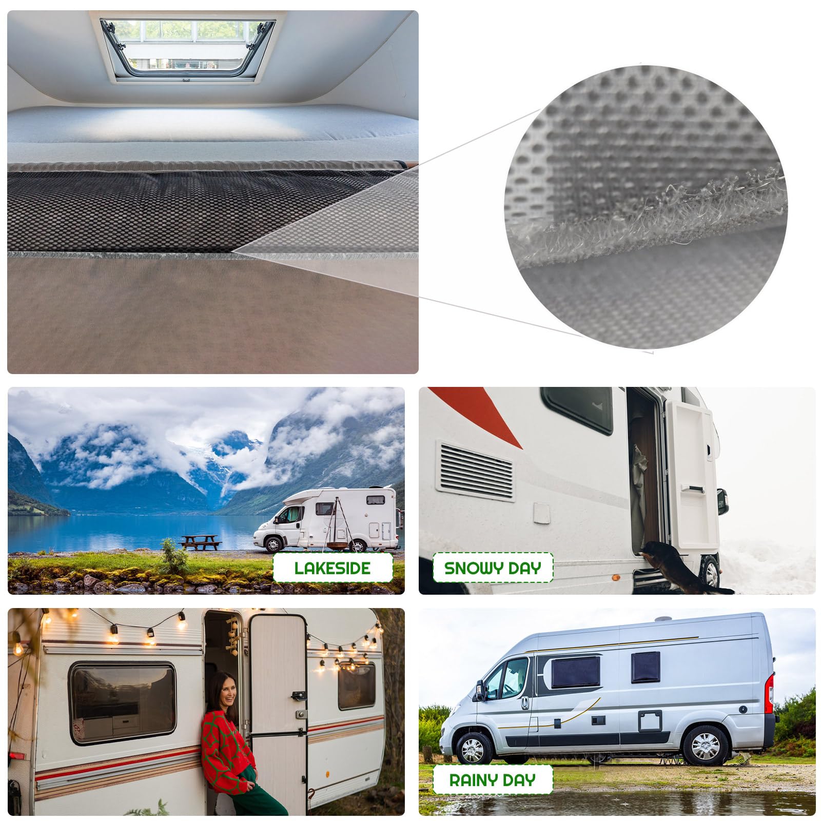 Mattress Underlay RV Under Mattress Ventilation Air Meshfiber Under Mattress Pad for RV Boat Camper Creating The Bed Air Flow and Dry( 83" L x 56" W)