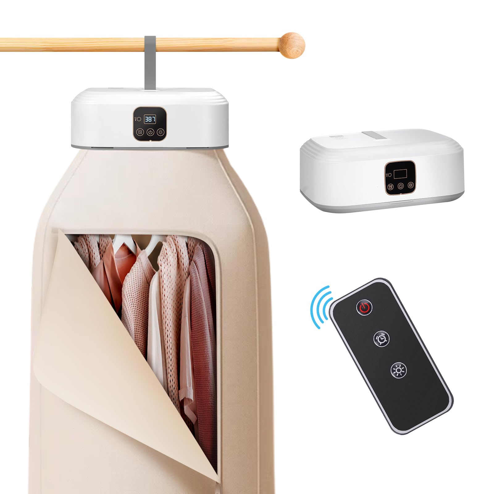 Portable Clothes Dryer,Mini Laundry Dryers with Remote Control, Small Compact Foldable Electric Drying Machine with Dry Bag for Travel,RV, Home,Apartment