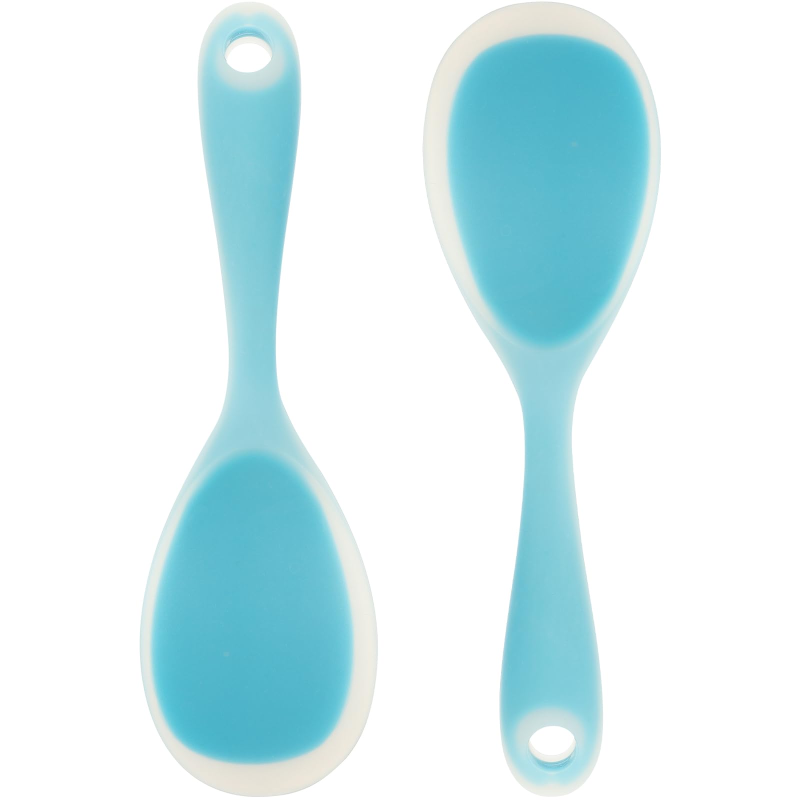 SHOWERORO 2Pcs Wear Resistant Silicone Rice Spoons Non Stick Rice Scoopers for Household Use Ideal for Rice Cookers and Serving Rice