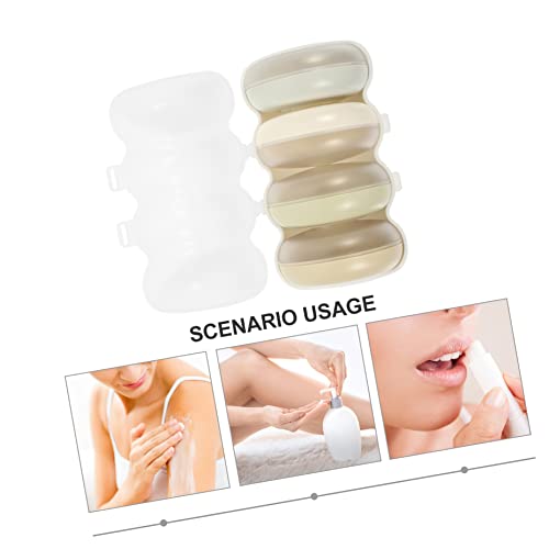 LEUYA 4 Sets Bottle Type Jars Multi-Function Use with Empty Cosmetic Dispensers Case Nail Daily Press of Accessory White Cases Toiletries Pump Dispenser Containers Shampoo Sample