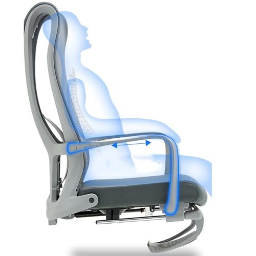 LNYHLXS Foot Pedal Lunch Chair Boss's Office Chair Can Be Used for Lying Down Mesh Lazy Chair