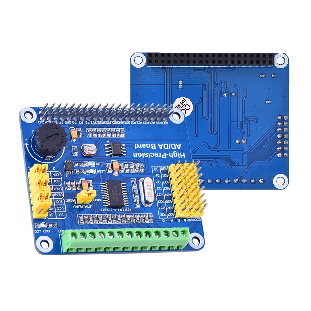 Expansion Board for , High-Precision AD/DA Expansion Sheild Board Allows to Add High-Precision AD/DA Functions to The Onboard ADS1256 DAC8532 Sensor