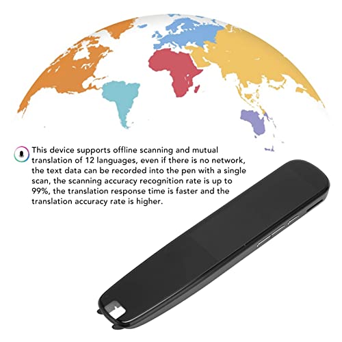 OCR Pen Scanner and Reader, 131 Language Digital Reader Pen Voice Language Translator Device with 2.99in Touch Screen, Wi Fi Real Time Book Reader Scanning Pen for Business Travel