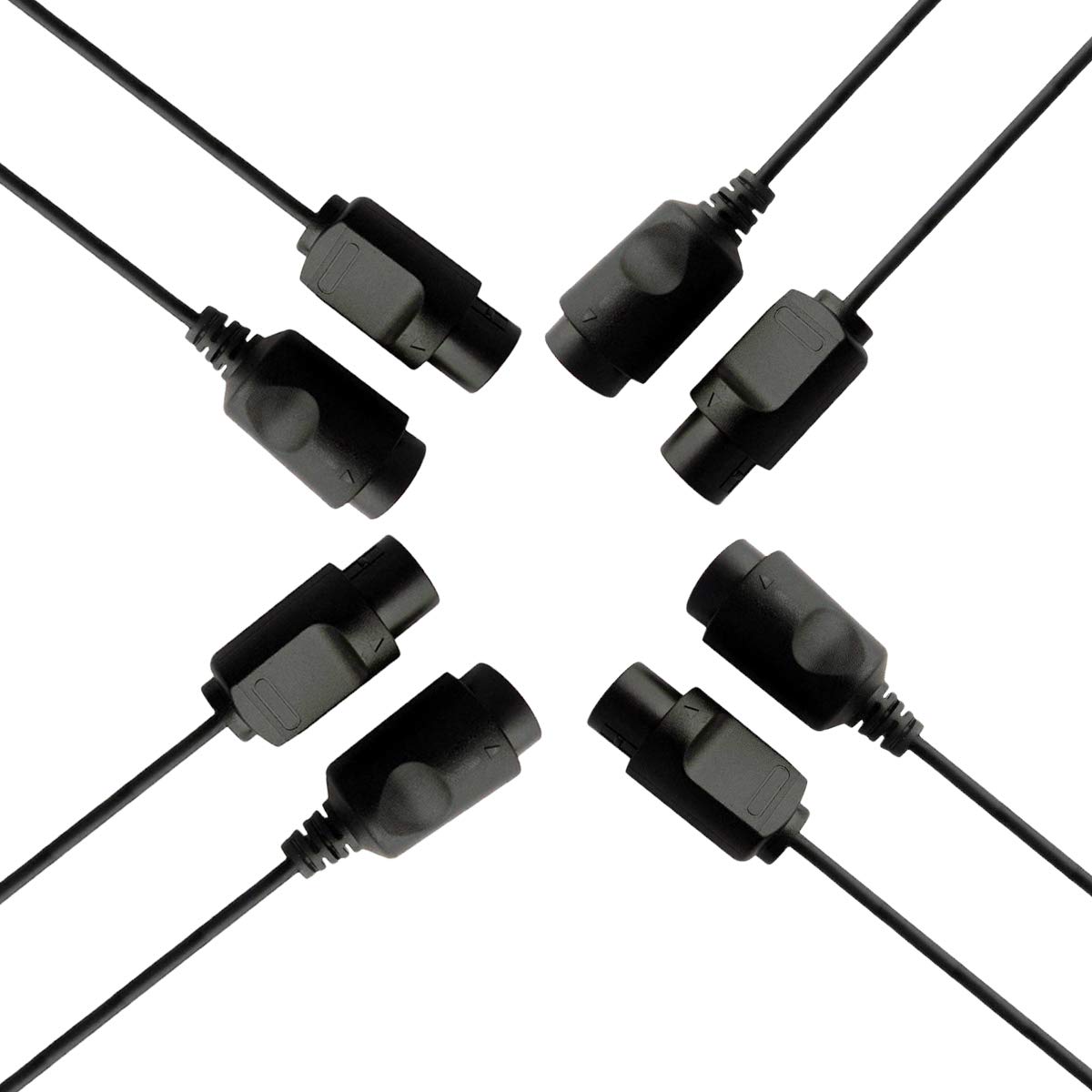 eLUUGIE 4 Packs 6ft Long Replacement Extension Cable for Nintendo 64 N64 Controller Extension Cord N64 Extension Pack Nintendo 64 Extension Cable