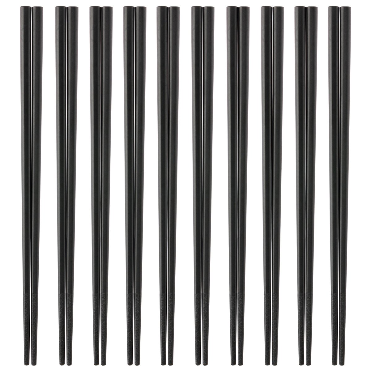 HASEKIN Glass Fiber Eco Chopsticks Pack of 10, Black
