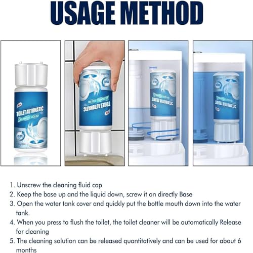 ELEUA Splash Foam Toilet Cleaner,Automatic Powerful Foam Cleaner,Natural Toilet Cleaner,Easy to Use,For Home Bathroom Toilet Decontamination (3PCS/300ML)