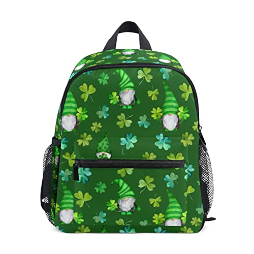 St Patrick Day with Gnomes Mini Backpack for Boys Girls Kid Toddler Preschool Bookbag Student Bag Travel Daypack