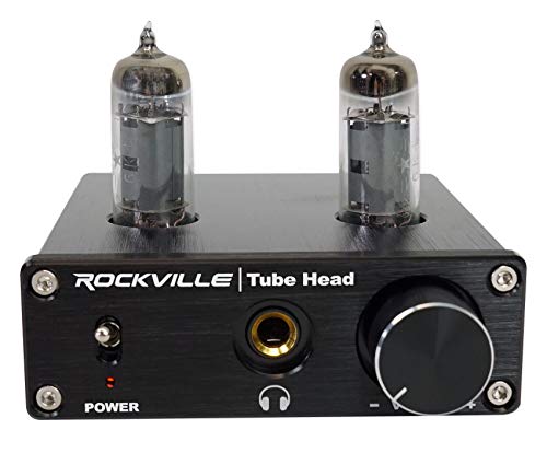 Rockville TubeHead Tube Headphone Amplifier Amp / 6K4 Tubes / 16-300 Ohms/180mW, Black