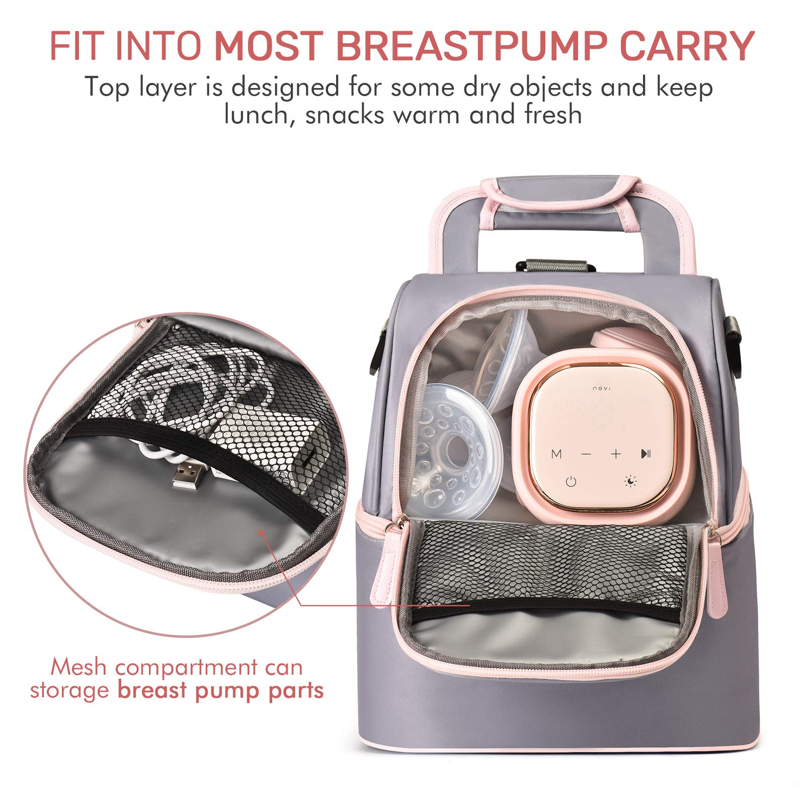 NCVI Breastmilk Cooler Bag and 2 Baby Bottles
