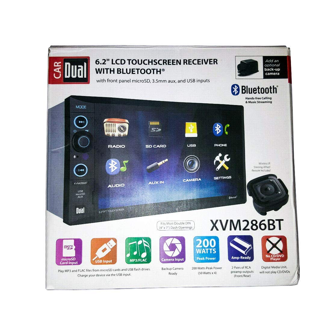 DUAL Electronics XVM286BT 6.2 inch LED Backlit LCD Multimedia Touch Screen Doubl (Renewed)