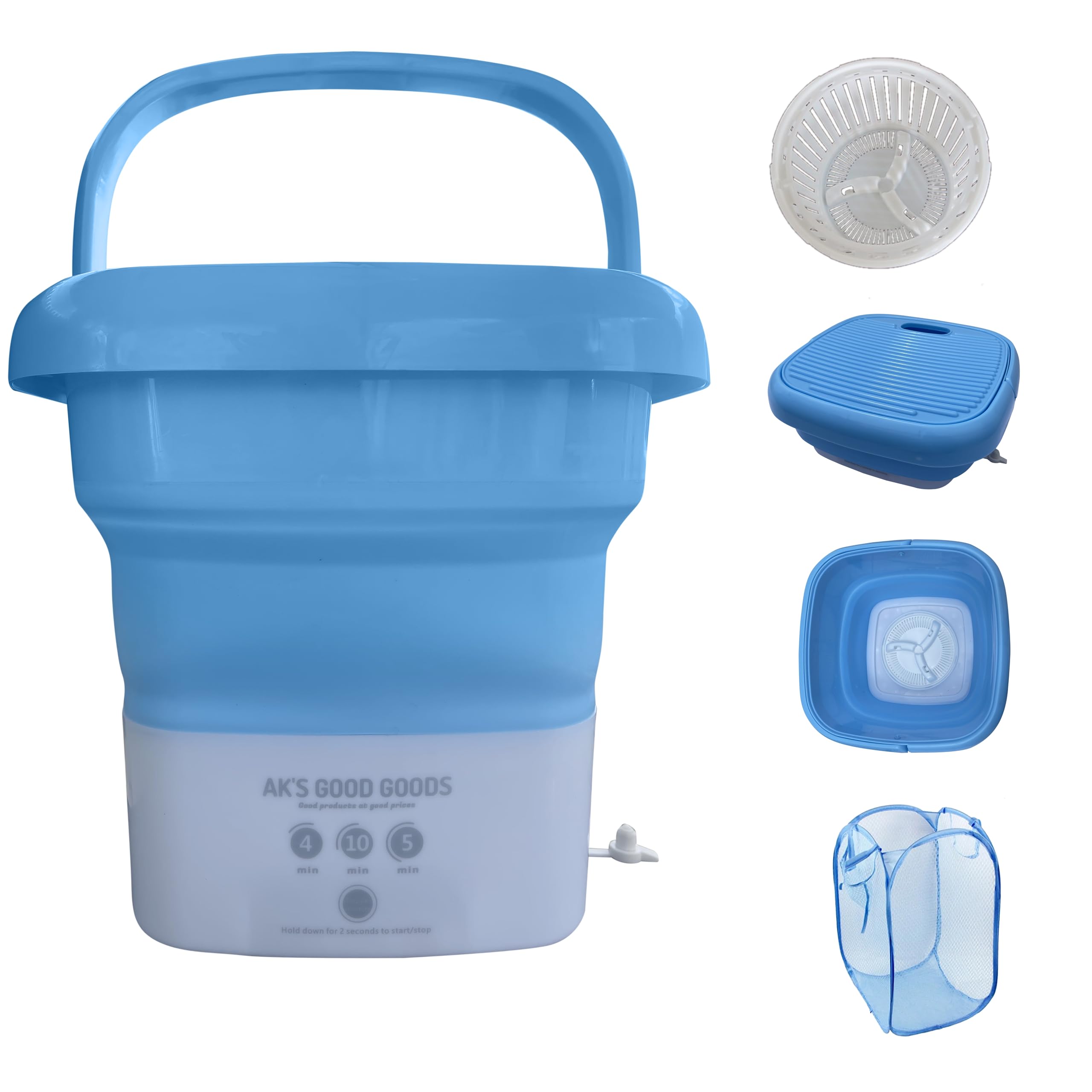 Mini Portable Washing Machine for Underwear, Socks, Bra, Baby Clothes – Space Saving Foldable Washing Machine – Ideal for travel, Hotel, RV, Home, Dormitory, Camping, Truck Drivers