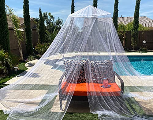 Tedderfield Extra Large Mosquito Net Premium Quality for Single to Cal King Size Beds + Cribs, Conical Netting, Spacious Bed Canopy: Extra Wide and Long, Indoor Outdoor Use, Ideal Travel Net
