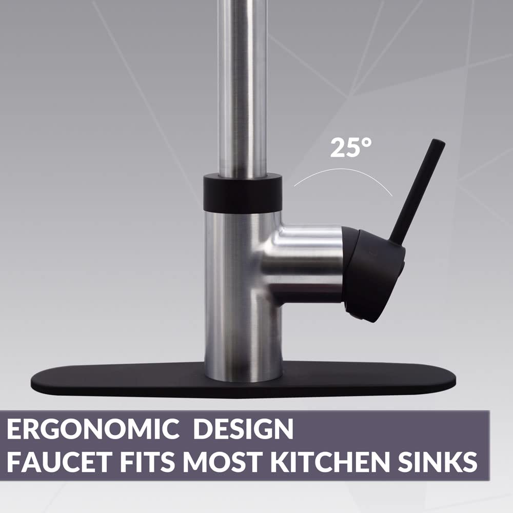 Westbrass KH31B-62 HotMaster 3 in 1 Single Handle Dual Waterway Kitchen Faucet Only, Matte Black