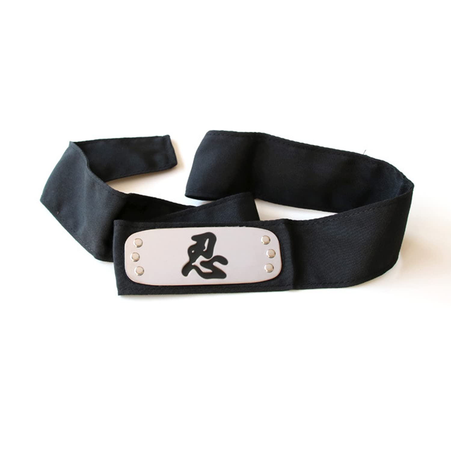 Fusovon Anime Ninja Headbands, 6-Pack Black Leaf Village Akatsuki Yahiko Headband with Metal Plate, Kakashi Cosplay Accessories