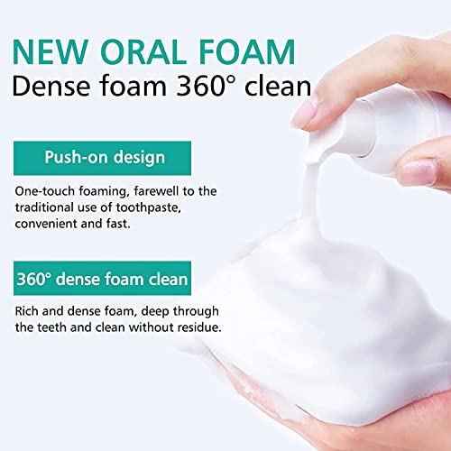 Teeth Whitening Toothpaste Foam-Baking Soda Toothpaste,Ultra-fine Mousse Deeply Clean Gums,Intensive Stain Removal,Travel Friendly, Easy to Use,Oral Care Toothpaste Replacement Mouth Wash Water(60ml)