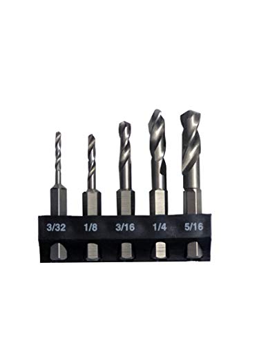 Milescraft 5Pc. Metal Stubby Bit Set, Silver, 2320