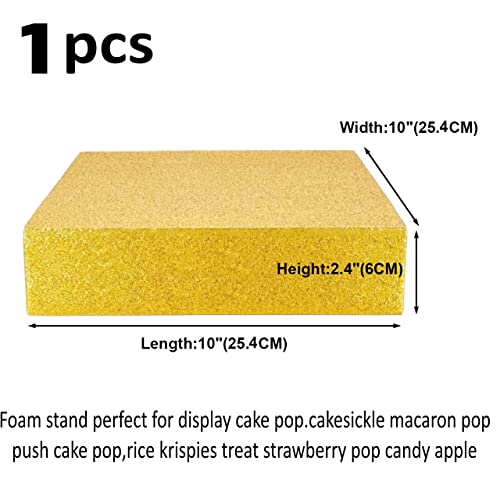 RomanticBaking 1 Pack 10Inch Foam Cake Pop Stand Display Cakesicle Stand Push Cake Pop Stand Foam Cake Dummies Dessert Table Party Decorations