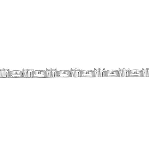 Fifth and Fine 1/2 Carat tw Natural Diamond XO Tennis Bracelet in 925 Sterling Silver