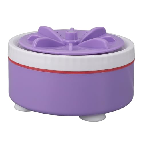 Mini Turbo Washing Machine Efficient Portable Washer for Small Clothes Baby Clothes Fruit Plates for Individual Traveling (Purple)