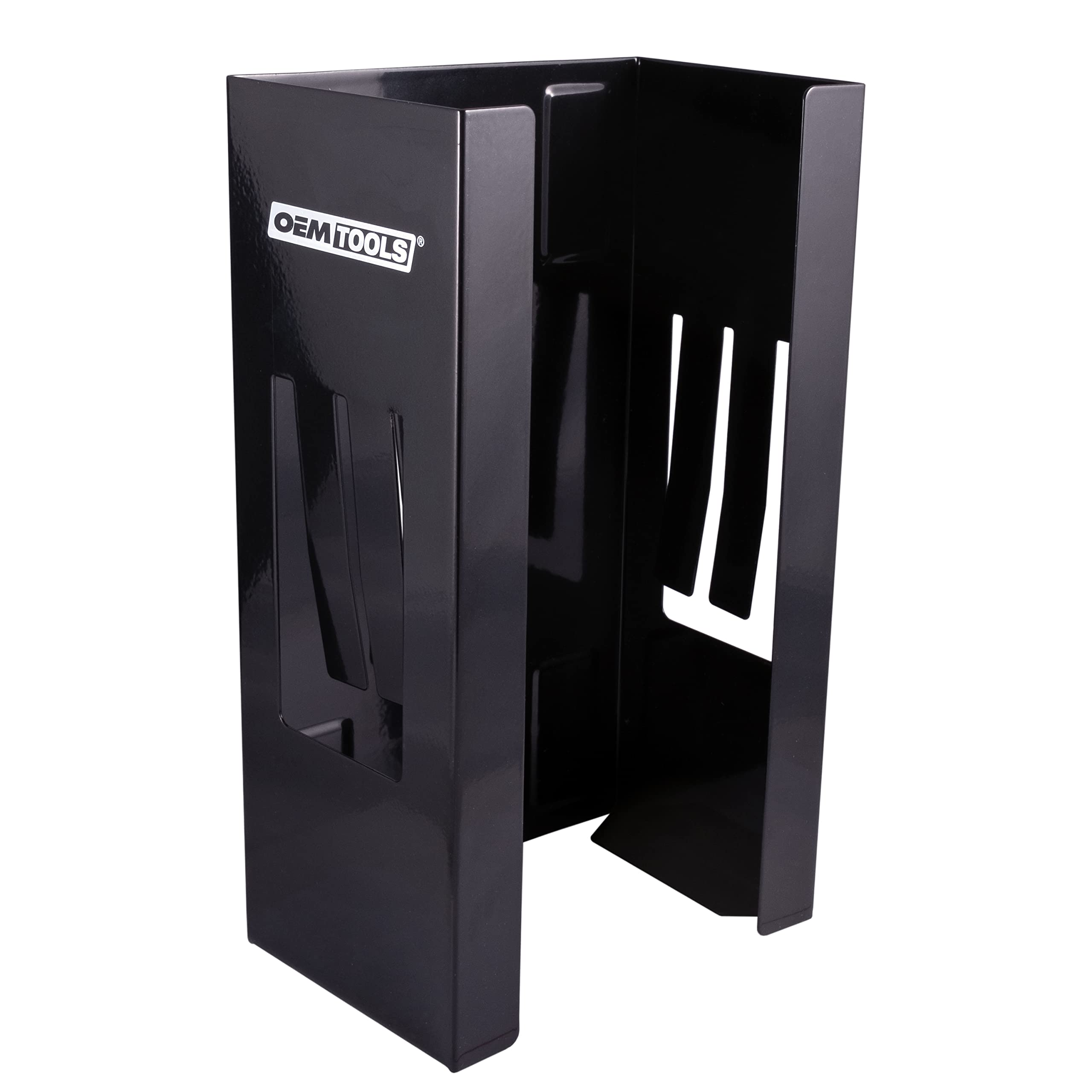 OEMTOOLS Magnetic Glove Dispenser, Glove Holder for Wall Mount, Magnetic Glove Box Holder, Box of Gloves Holder, Self Adjustable Spring Sides, Black
